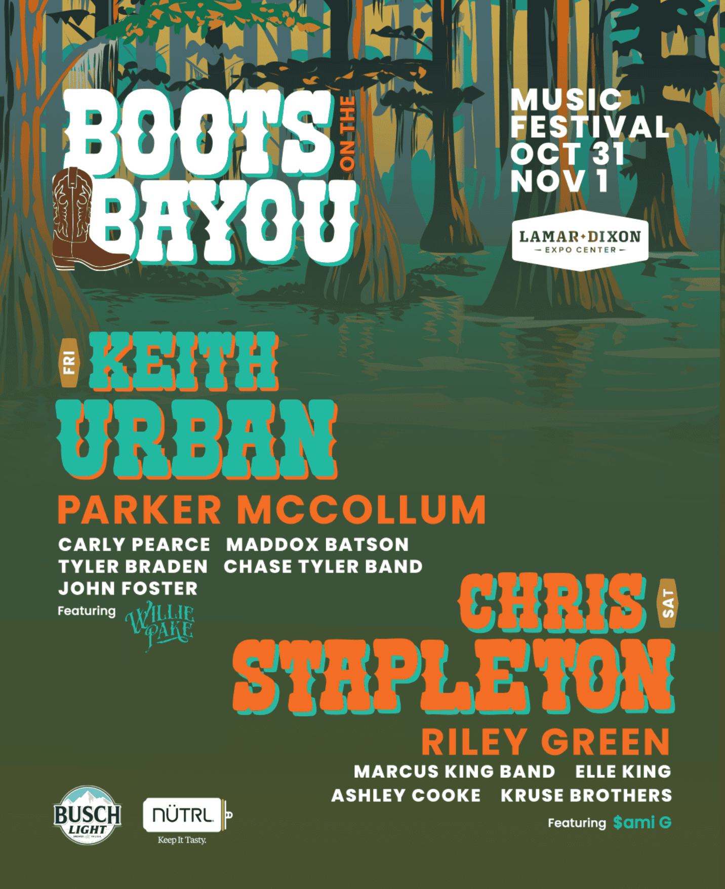 Boots on the Bayou Music Festival (Oct. 31 - Nov. 1) - Louisiana's ...
